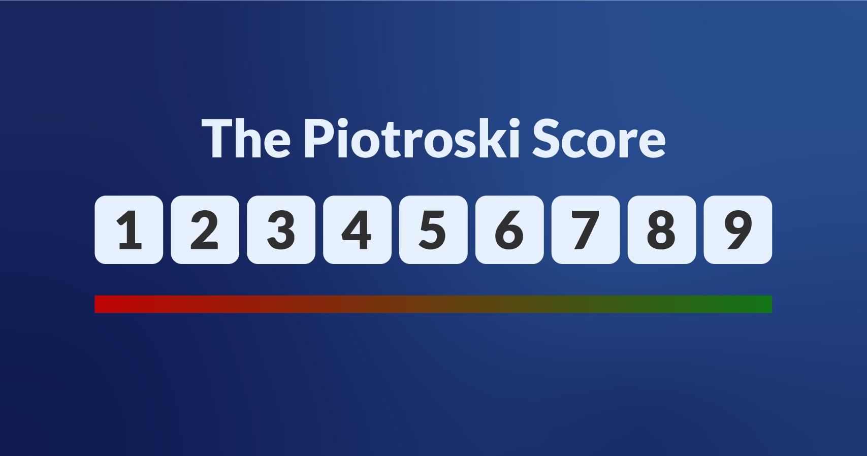 皮奥特罗斯基评分（Piotroski Score）与你的投资